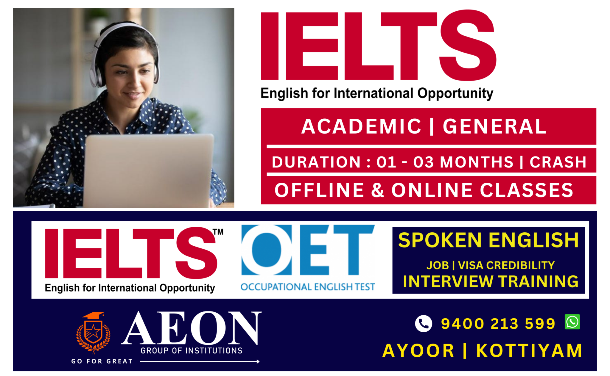 BEST IELTS in Kollam AEON AYOOR & KOTTIYAM - AEON